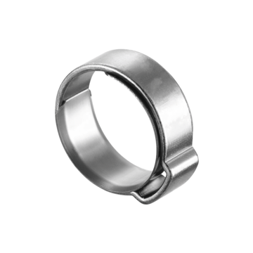 Prevost Treated Steel Single Ear Clamp with Ring - Penry Air