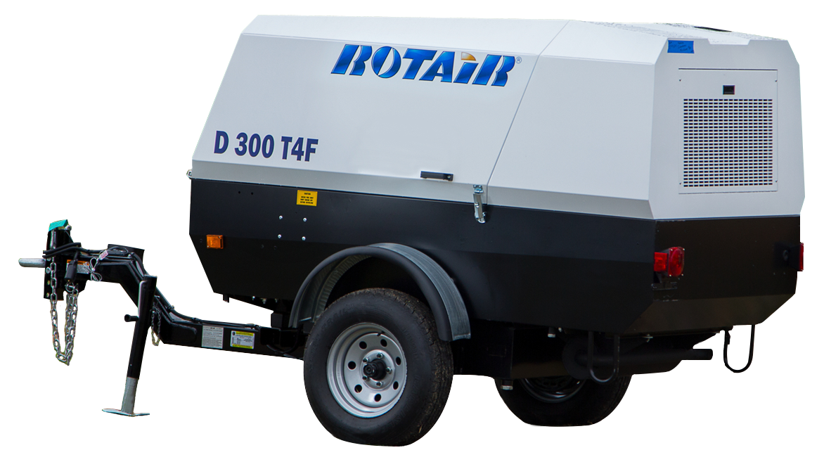ELGi Portable Towable Compressor 290 cfm/100 psi D300T4F – Penry Air