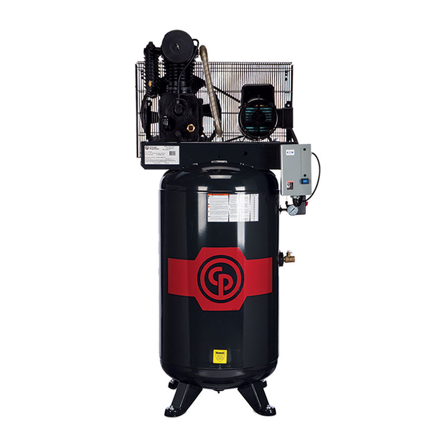 Chicago Pneumatic 5HP RCP Two Stage Iron Series Simplex Reciprocating ...