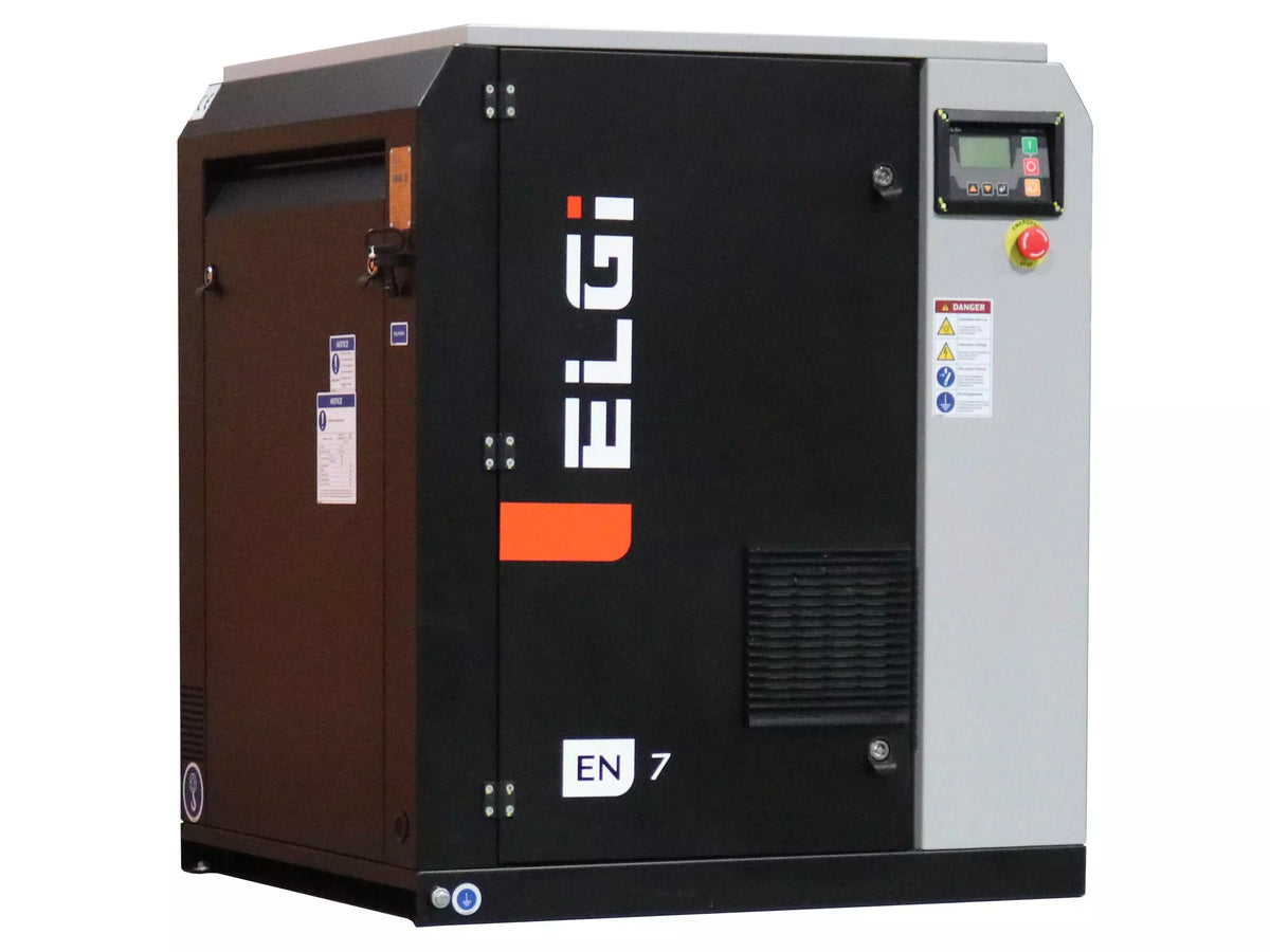 ELGi EN07 10hp Electric Rotary Screw Air Compressor, Base Mount (EN07 ...