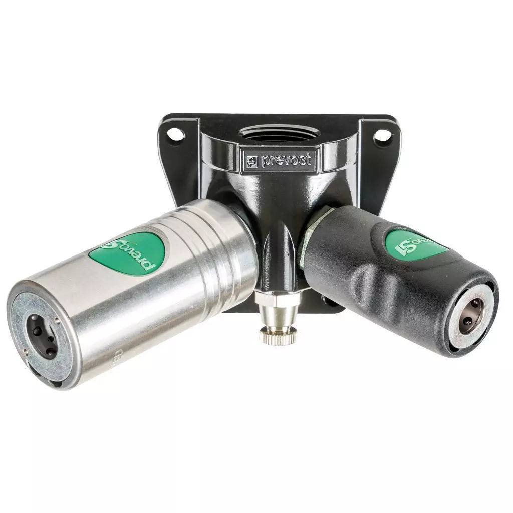 Prevost MIXED PORT WALL BRACKET Inlet NPT female thread = 3/4" FNPT Ou ...